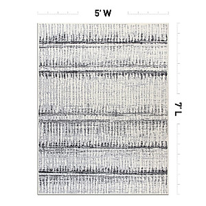 Rugshop Contemporary Bohemian Soft Area Rug 5' x 7' Gray