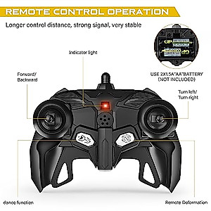 Remote Control Car, Toy for 3-8 Year Old Boy, 360° Rotating RC Deformation Robot Car Toy with LED Light, Transform Robot RC Car Age 3 4 5 6 7 8-12 Year Old for Kid, Boys Girls Birthday Gift (Yellow)