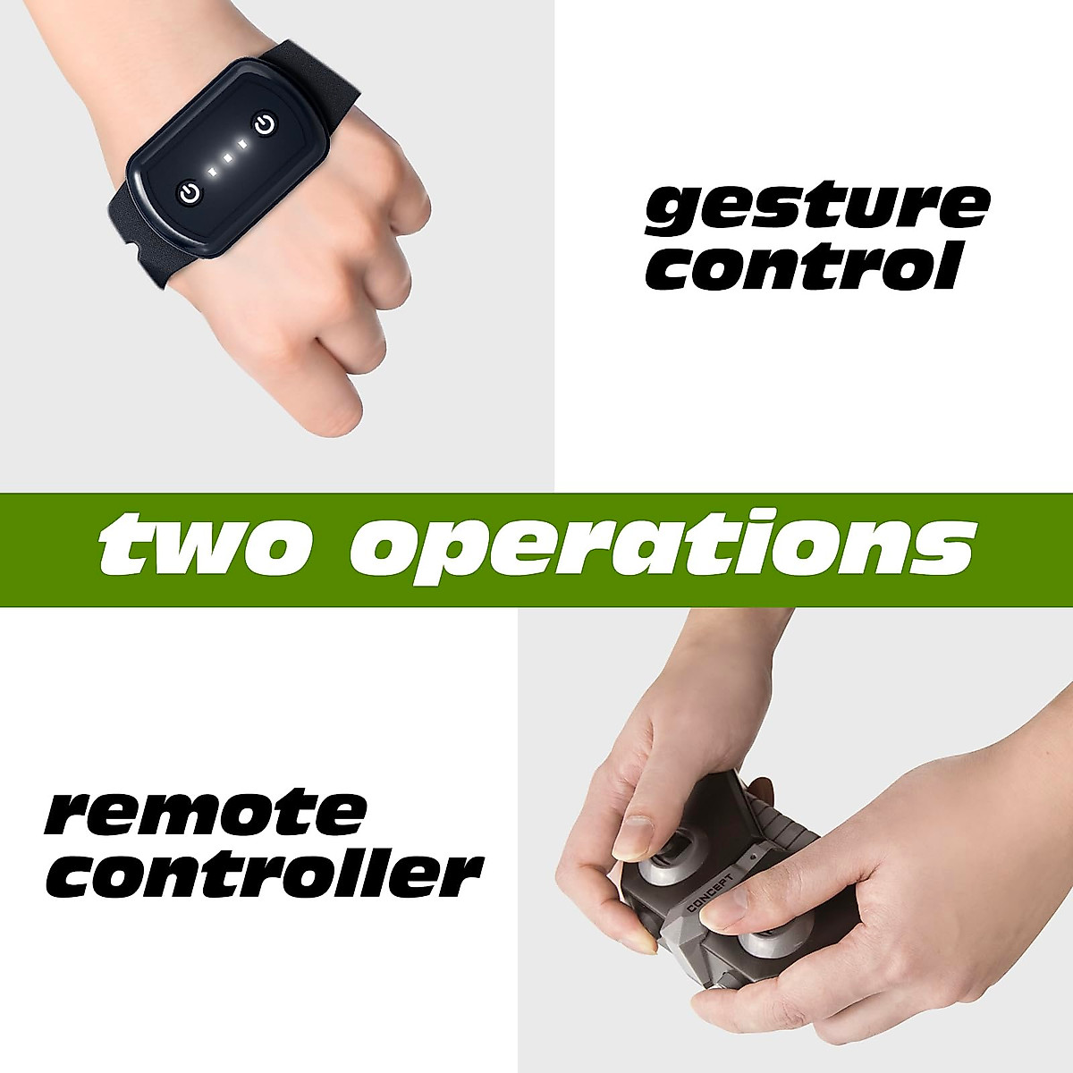 Tecnock Remote Control Car, RC Cars Double Sided 360° Rotating Car Toys, Gesture Sensing RC Stunt Car with Headlights Wheel Lights, Ideal Gifts for Boys Girls