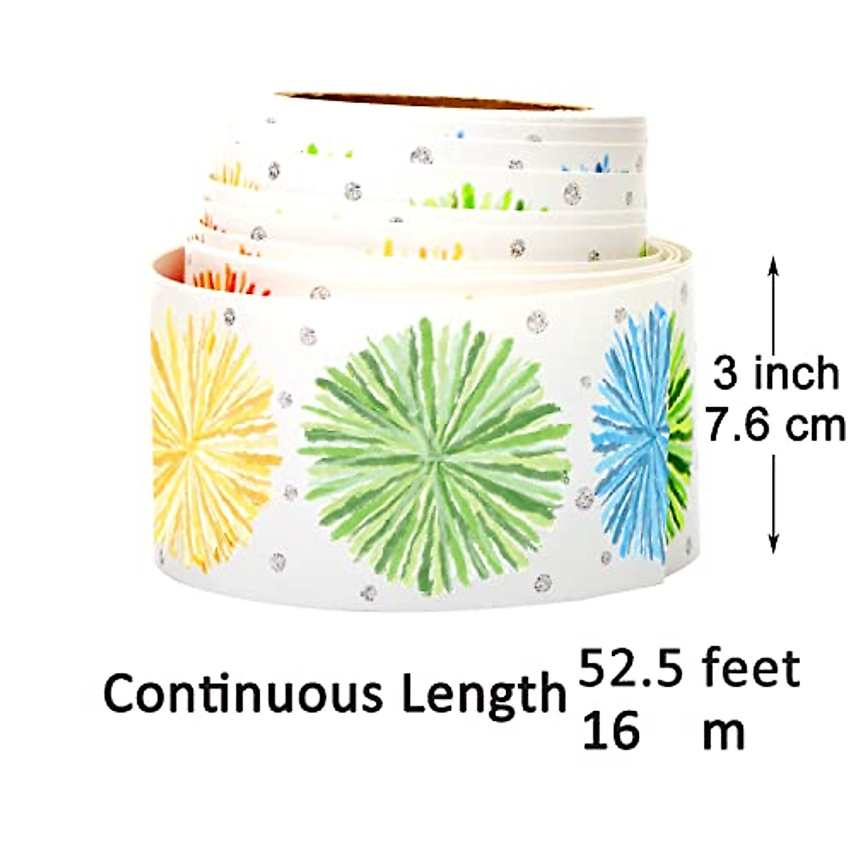 Youngever 52.5 ft Bulletin Board Borders for Classroom Decoration, Sunburst Design