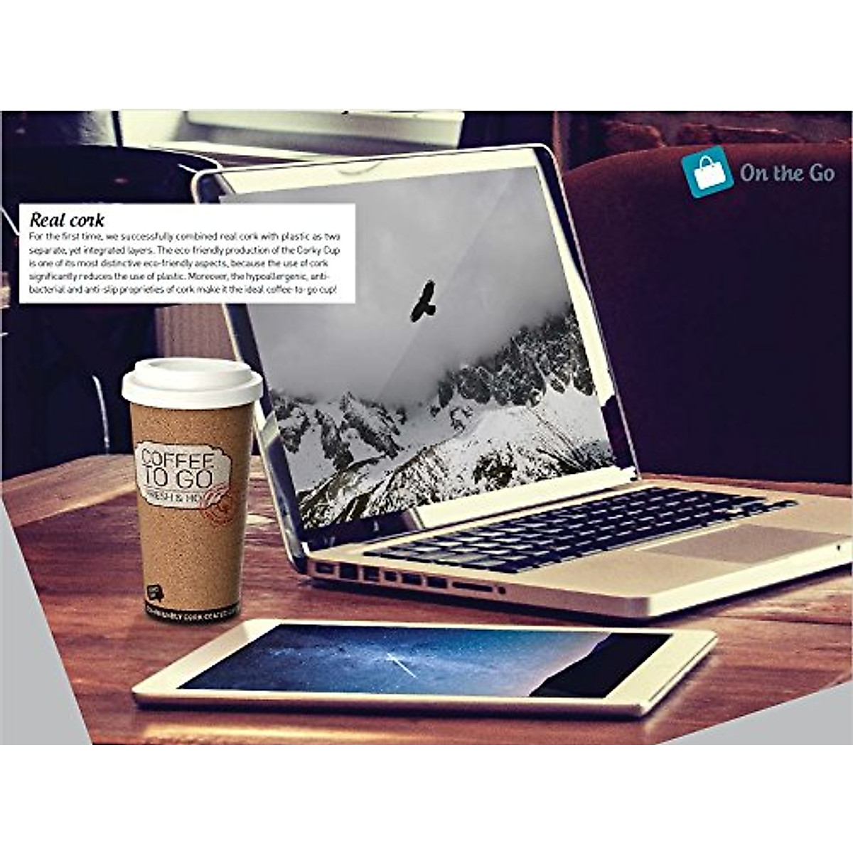 Life Story Corky Cup Reusable 16 oz Insulated Travel Mug Coffee Thermos (2 Pack)