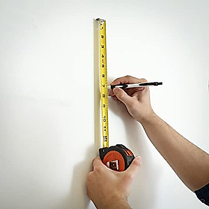 GreatNeck 95010 35 Ft. x 1 Inch ExtraMark Tape Measure, Tape Measure with Fractions, Tape Measure Retractable, Measuring Tape Easy Read