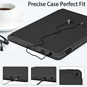 Case for All-New Kindle Fire HD 10 and Fire HD 10 Plus Tablet (Only Compatible with 11th Generation 2021 Release) Ultra Lightweight Slim Shell Stand Cover with Auto Wake/Sleep Two Stand Modes(Black)