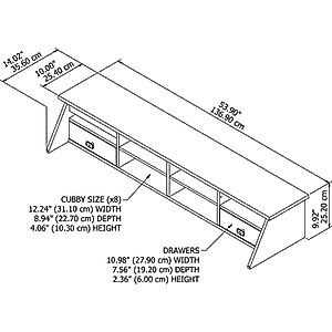 Bush Furniture Broadview Desktop Organizer in Pure White