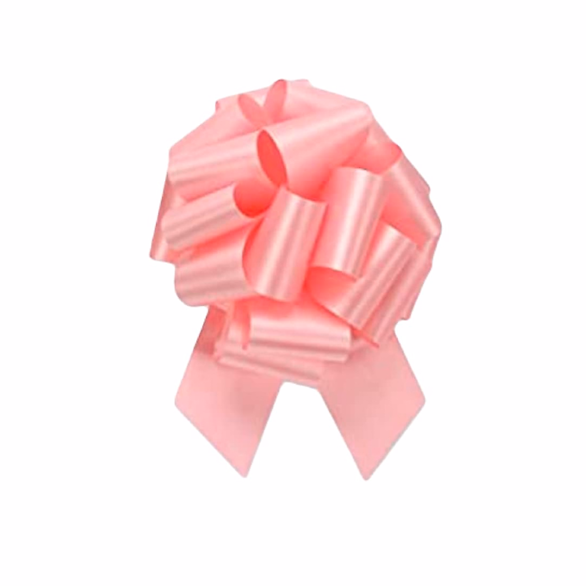 Feronia Packaging 2 Pieces Pull Bow for Gift Wrapping Gift Bows Pull Bow With Ribbon for Wedding Gift Baskets, 5.5 Inch 20 Loop (Light Pink)