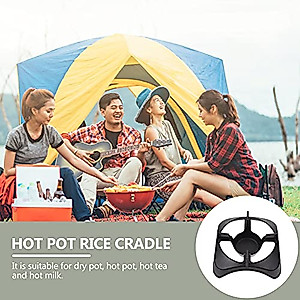 DOITOOL 1pc Gas Hob Milk Pot Holder Round Gas Range Burner Grate Support Rack Stand Cast Iron Wok Rack Cast Iron Wok Stand Pan Holder Stand Stove Rack Bassinet Alloy Dry Boiler Outdoor