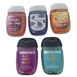 Bath and Body Works 5 Pack Pocketbac Hand Sanitizers Fall Bucket List 1 Oz.
