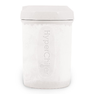 HyperChiller HC2W Patented Iced Coffee/Beverage Cooler, NEW, IMPROVED,STRONGER AND MORE DURABLE! Ready in One Minute, Reusable for Iced Tea, Wine, Spirits, Alcohol, Juice, 12.5 Oz, White