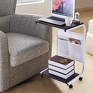 Home Office Chair Can Be Lifted and Lowered Mobile Computer Desk Bedside Table 23.6×15.7inch -Ship Fron USA