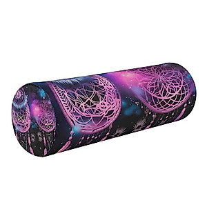 xigua Abstract Pattern Neck Roll Pillow for Neck Relief with Removable Washable Cover - Memory Foam Round Cylinder Bolster, Ergonomically Designed for Head, Neck, Back, and Legs