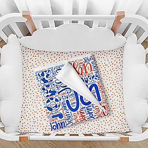 Be Burgundy Personalized Baby Blanket for Kids w/Word Art Names, 30 x 40 Inches, 12 Colors & 9 Fonts, Custom Kids Throw Blankets