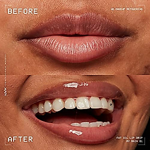 NYX PROFESSIONAL MAKEUP Fat Oil Lip Drip, Moisturizing Lip Gloss, Vegan Tinted Lip Oil, Up to 12 HR Hydration - My Main (Clear)