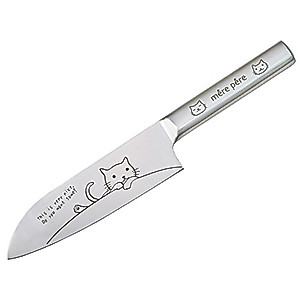 東亜金属(Toa) Merpale 770-305 Cat Santoku Knife, Blade Length: Approx. 6.7 inches (17 cm)