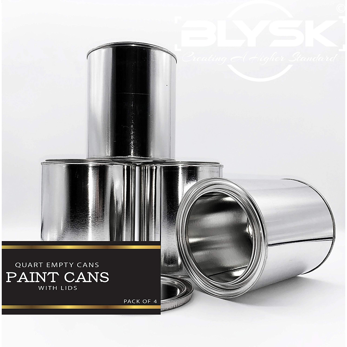 Blysk Empty Metal Quart Cans with lids (2)