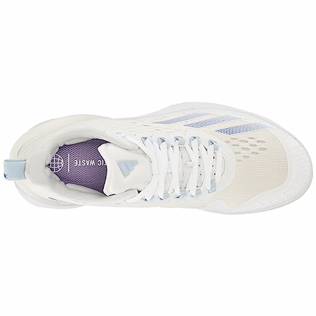 adidas Women's Adizero Cybersonic Sneaker, White/White/Halo Blue, 7.5