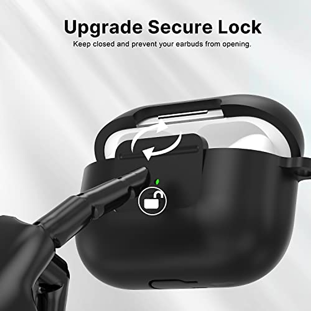 FUNLINK for Airpods 3rd Generation Case, [Upgrade Secure Lock] AirPods 3 Case Cover Shockproof Silicone Skin Protective Case for Apple Airpod Gen 3 with Keychain