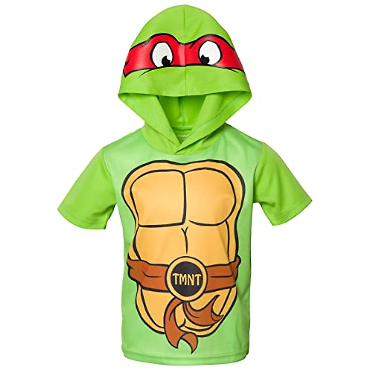 Teenage Mutant Ninja Turtles Raphael Little Boys Athletic Graphic T-Shirt Mesh Shorts Black/Green 7-8