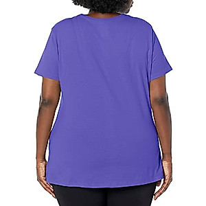 Just My Size Plus-Size Pure Cotton Jersey T-Shirt, Wide Classic Crewneck Tee for Women