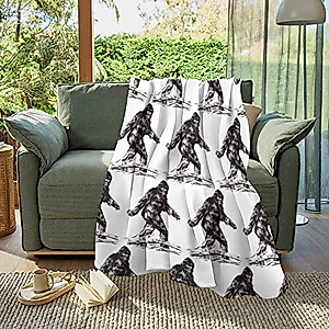 Luxurious Warm and Cozy Flannel Wearable Blanket Wrap Lightweight Soft Throw Blanket Robe for Reading Snuggling Napping (80"x60", for Bigfoot Sasquatch)