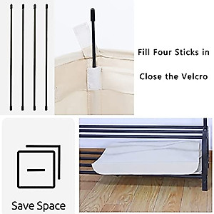 ParkNbuy 2 Section Laundry Hamper with Wheels and Lid,Large Laundry Basket on Wheels with Handle,Oxford Cloth Hamper on Wheels for Family Room Clothing Toys