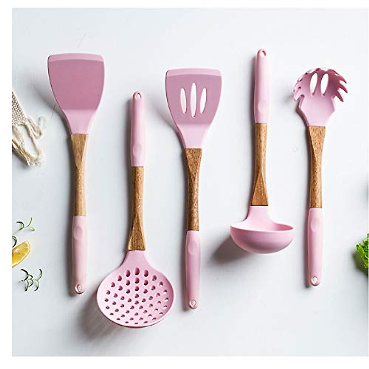 Classic 1/6 PCS Cooking Tools Set Premium Silicone Kitchen Cooking Utensils Set with Storage Box Tongs Spatula Soup Spoon