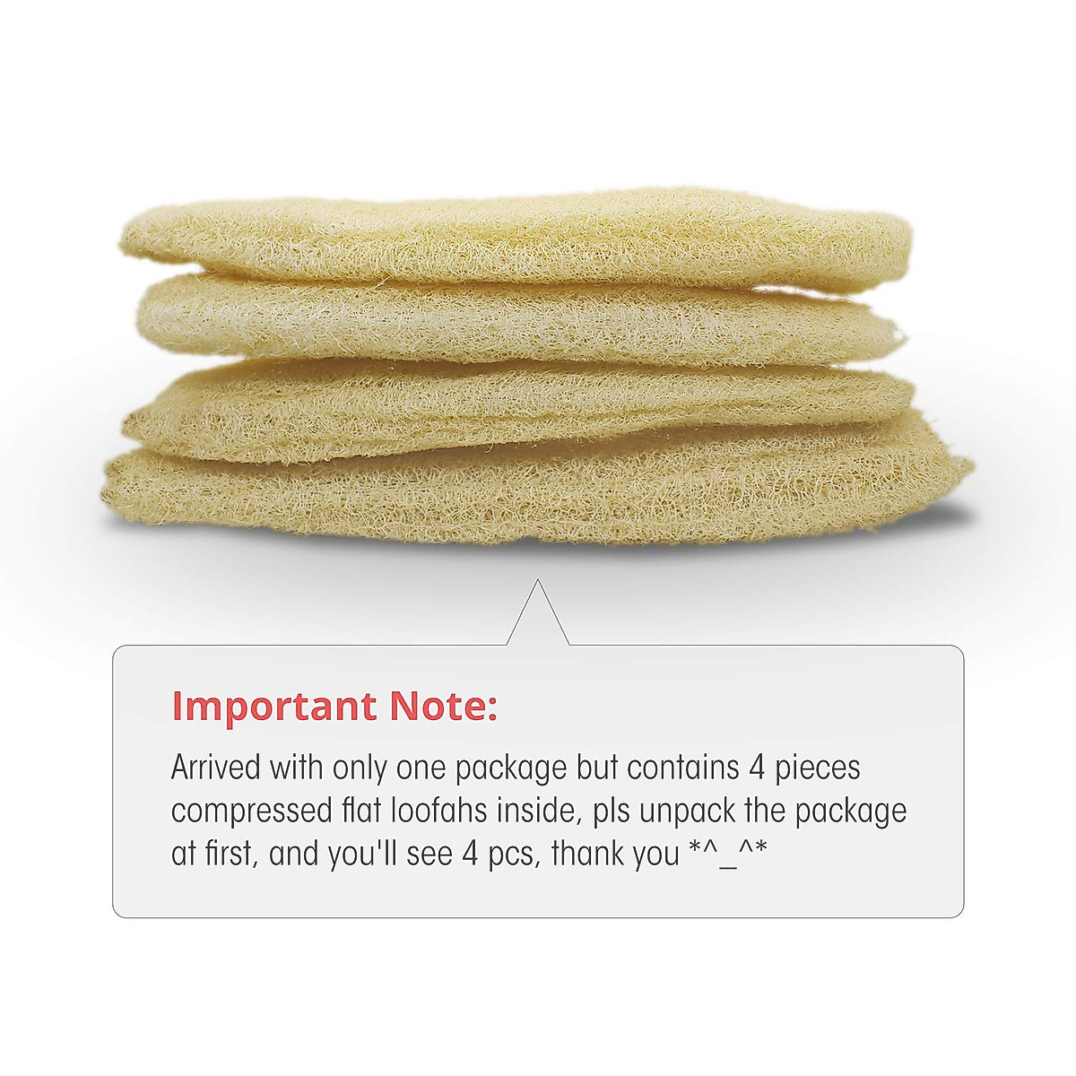 Natural Organic Loofah Sponges Large Exfoliating Shower Bath Loofah Luffa Loofa Body Scrubbers Sponges for SPA Beauty Bath and Radiant Skin, Pack of 4