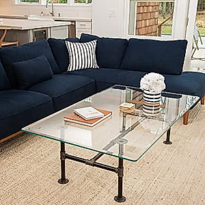 Spancraft 24" x 54" Rectangle Tempered Glass Table Top 3/8" Thick Flat Polish Edge and Touch Corners