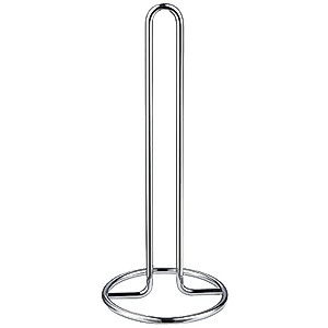 Vinobbi Paper Towel Rack Holder Simply Stand Use on Countertop, Kitchen and Bathroom, Chrome