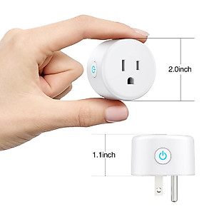 OHMAX Mini Smart Plug, Wi-Fi Outlet Socket Work with Alexa and Google Home for Lights, APP Remote Control, Schedule Timer Function, UL Certified, 2.4G WiFi Only (4Pack)