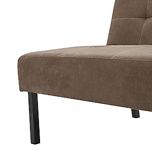 Panana Convertible Sofa Bed Modern Folding Recliner Futon Sofa for Small Living Room, Brown