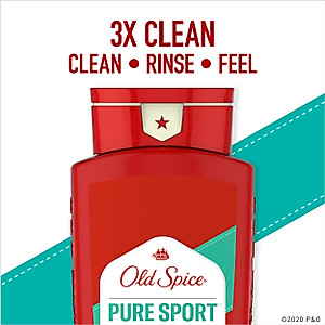 Old Spice Pure Sport Body Wash 18 Ounce, 6 Pack