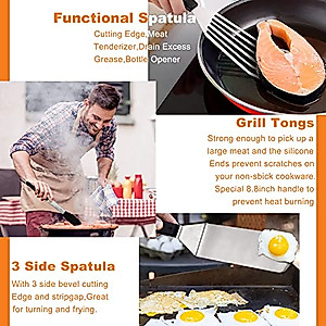 Griddle Accessories for Blackstone,Moulyan 14PCS Griddle Accessories Kit,Flat Top Grill Accessories for Outdoor Grill,Professional BBQ Grill Tools Set with Spatula, Scraper, Bottle, Tongs, Egg Ring