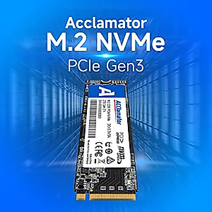 Acclamator 256GB NVMe SSD PCIe M.2 2280 Internal SSD, High Performance Solid State Drive for Laptop and Desktop Read Speed Up to 2000MB/s N20