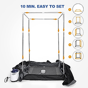 COSVALVE Portable Steam Sauna for Home, Full Size Personal Steam Room Sauna Box Kit with 2.6L 1000W Steam Generator, Remote Control, Indoor Sauna Tent for Home Spa Relaxation (39.3'' x 31.5''x 67'')