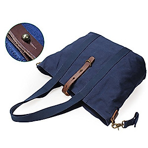 Diaper Tote Bag Mom Shoulder Bag Baby Canvas Nappy Bag For Boys And Girls M02 (blue)