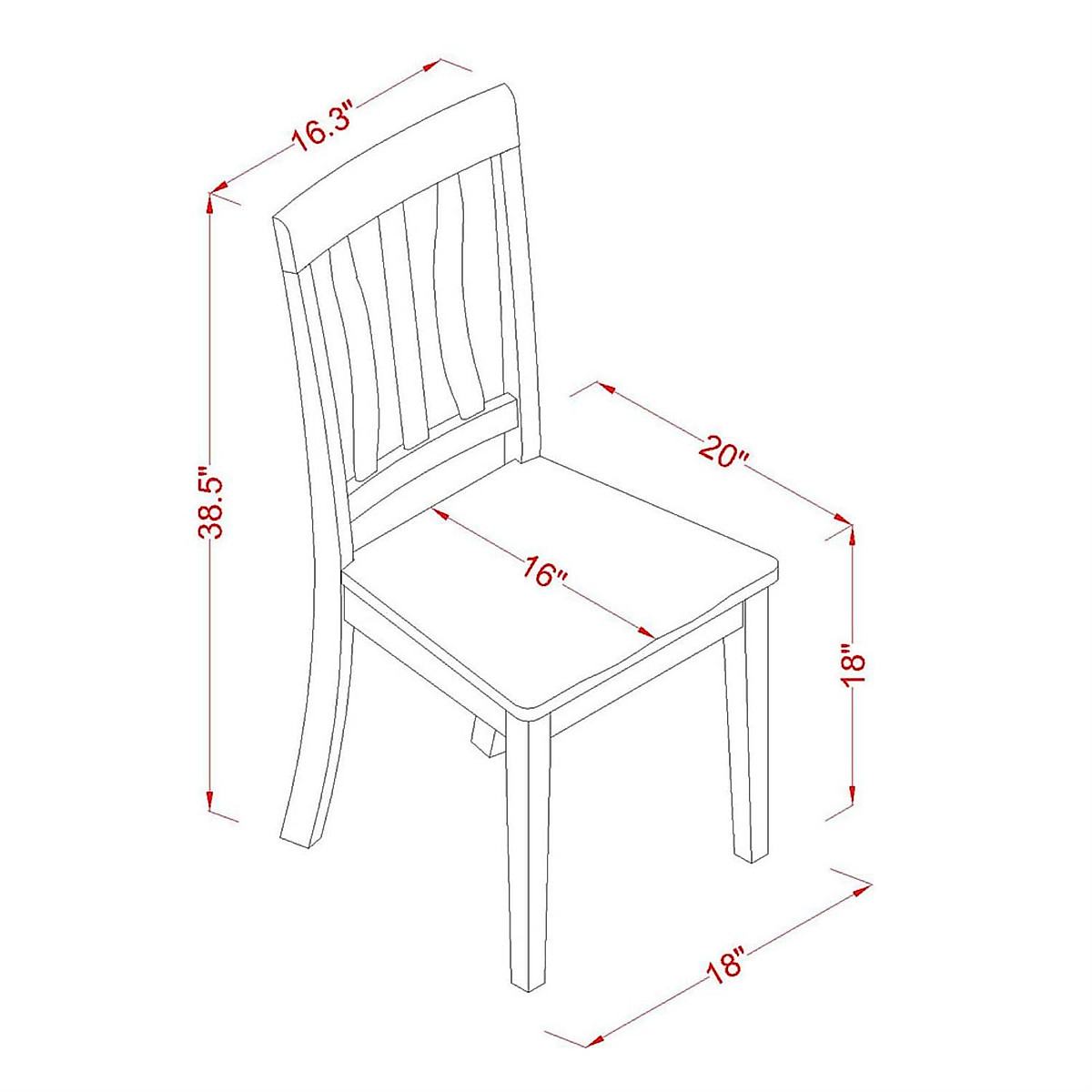 East West Furniture DLAN5-OAK-W 5 Piece Kitchen Table Set for 4 Includes a Round Dining Room Table with Dropleaf and 4 Solid Wood Seat Chairs, 42x42 Inch, Oak