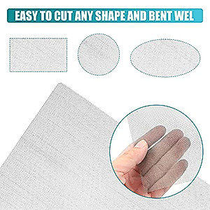 X AUTOHAUX 5PCS Welding Mesh Plastic Reinforcing Stainless Steel Wire Mesh Screen for Thermoplastic Repairs Plastic Welding Kit for Bumper Kayak Window Screen Mesh Fireplace Nets
