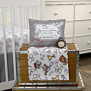 Warner Brothers Harry Potter Magical Moments Grey and White Keepsake Pillow