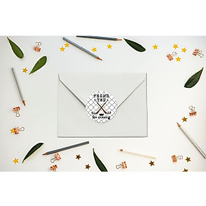 40 Thank You Hockey Labels, 2 Inch Big Round Glossy Stickers, Great Stickers for Birthday Party, Baby Shower, Wedding, Graduation, or Any Family Event Decorations, Made in USA