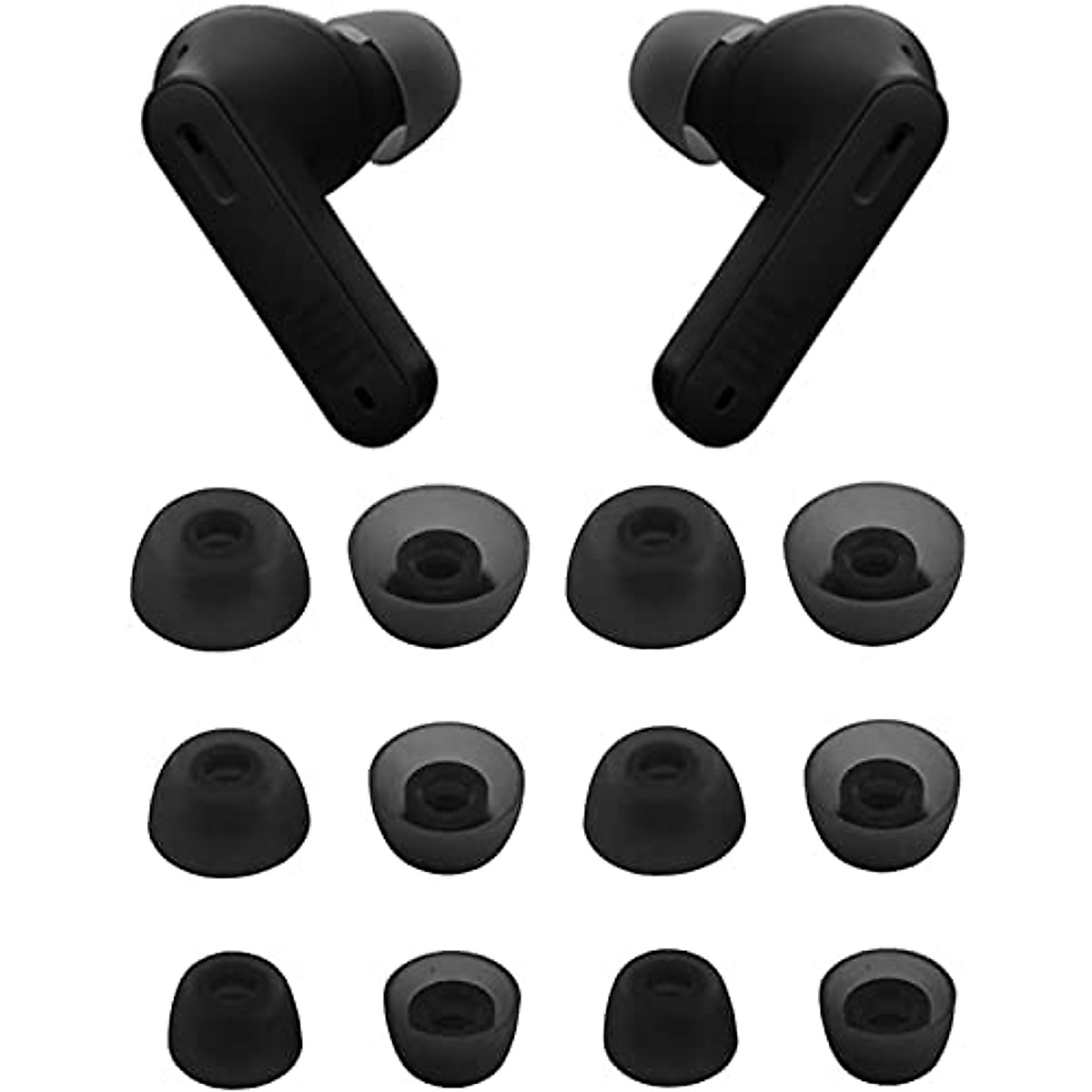 ALXCD Ear Tips Compatible with JBL Tune 230NC TWS Earbuds, S/M/L 3 Sizes 6 Pairs Silicone Earbuds Tips Replacement Tips Eartips, Compatible with JBL Tune 230NC TWS, Gray sml