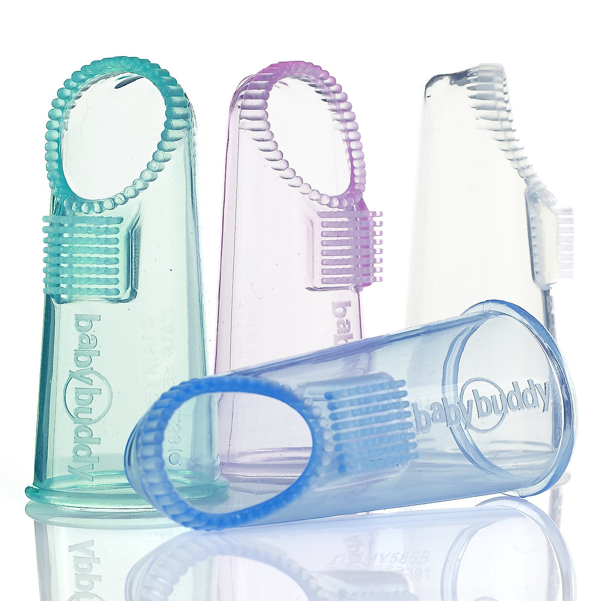 Brilliant Wipe N Brush -2 Silicone Toothbrushes and 30 ct. Tooth Tissues - Xylitol Dental Wipe, Infants Mouth Cleaner, 4-16 Months Old, Infant Oral Cleaning Products, Baby Registry Must Haves, Pink