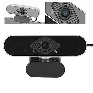 Zyyini Computer Webcam, 1920x1080P HD Camera USB PC Computer BuiltIn Microphone Computer Supplies for Online Teaching, Video Conference