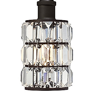 Westinghouse Lighting 6337500 Sophie One-Light Indoor Wall Fixture, Oil Rubbed Bronze Finish with Crystal Prism Glass