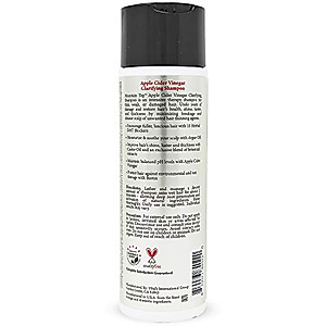 MOUNTAIN TOP Apple Cider Vinegar ACV Shampoo (8 oz / 273 ml) with Biotin, Castor Oil - Clarifying, For Fuller & Thicker Hair - Paraben, Sulfate Free - All Hair Types, Men & Women