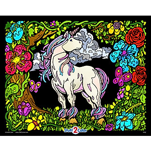 Imagination Unicorn - Fuzzy Coloring Poster - All Ages Coloring for Kids, Toddlers, Teens, and Adults (Great for Arts and Crafts Coloring Time, After School, or as a Family Activity)