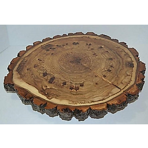 Lazy Susan Hand Crafted with Log Slices with Bark Turn Table