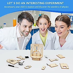 Poraxy 4 Set STEM Kits for Kids Ages 8-10, Science Experiment Projects Building Kits, Wooden 3D Puzzles, Educational Building Toys for Ages 8-12-13, Gifts for 8,9,10,11,12 13 Year Old Boys and Girls