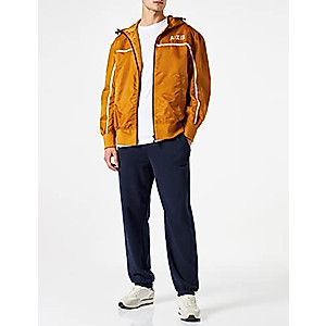 A|X ARMANI EXCHANGE Men's Contrast PU Logo Long Sleeve T-Shirt, White, XXL