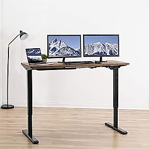 VIVO Vintage Brown 60 x 24 inch Universal Solid One-Piece Table Top for Standard and Sit to Stand Height Adjustable Home and Office Desk Frames, DESK-TOP60N