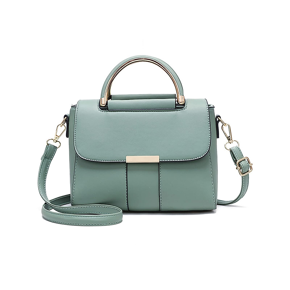 PORRASSO Fashion Shoulder Bag Women Handbag Top-Handle Bag Crossbody Bag PU Leather Messenger Bag Lovely Bag for Dating Shopping Daily Use Green